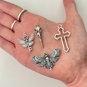 Goth Mobile Phone Charm, Aesthetic Phone Strap, Gothic Keyring, Y2K ...