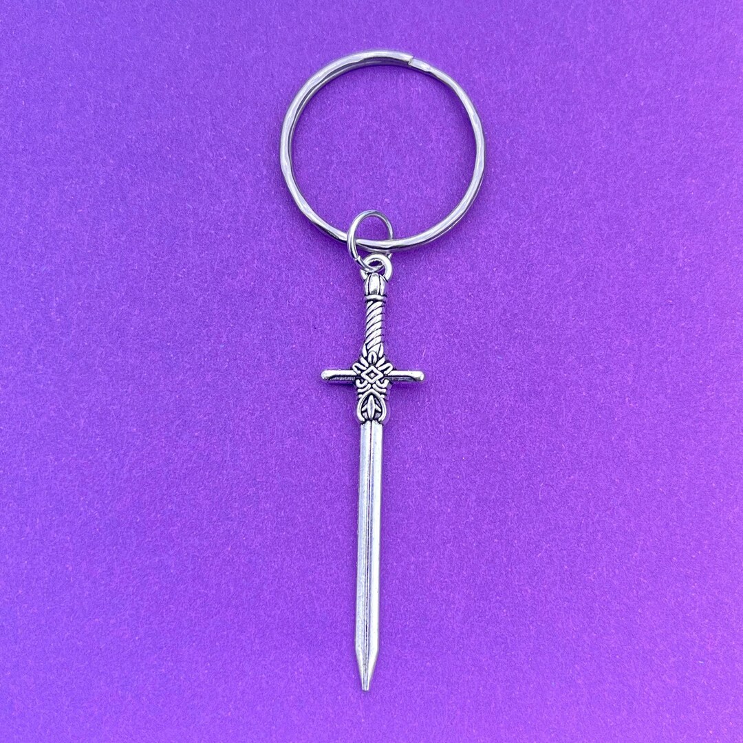 Dagger Keychain, Large Sword Keyring, Fantasy Keyring, Gothic Keyring ...