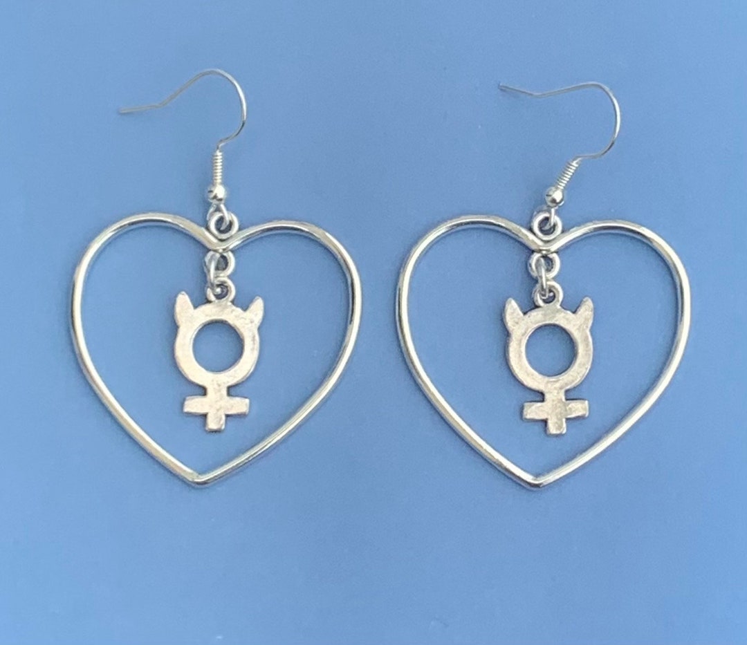 Devil Female Symbol Earrings, Feminist Gift, Feminist Jewelry, Venus ...