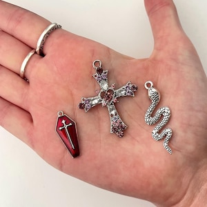 Goth Mobile Phone Charm, Aesthetic Phone Strap, Gothic Keyring, Y2K ...