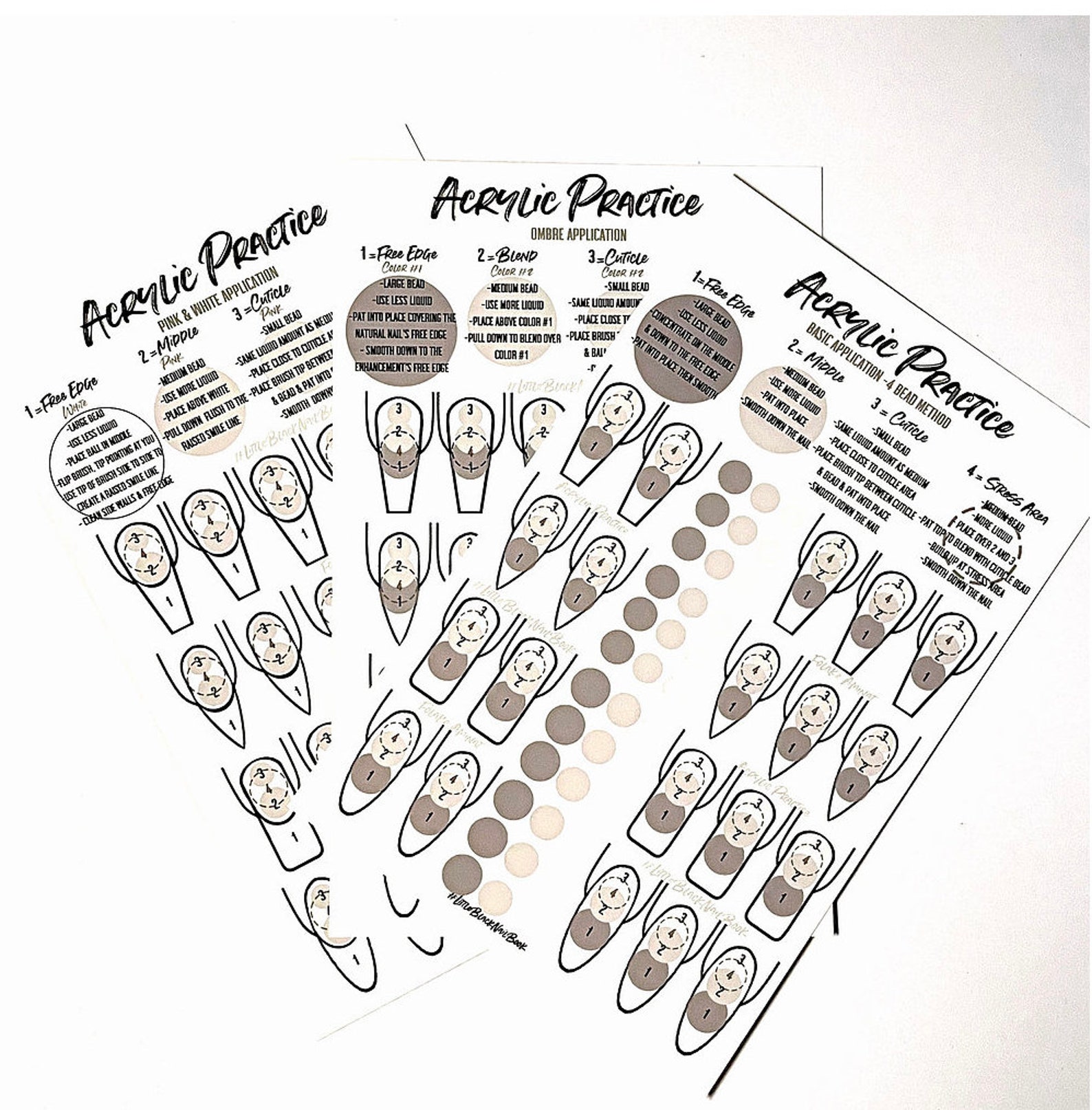 Acrylic Practice Pages Kit - Etsy