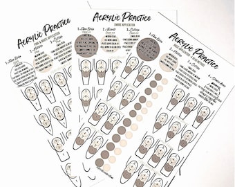 Acrylic Practice Pages - Etsy