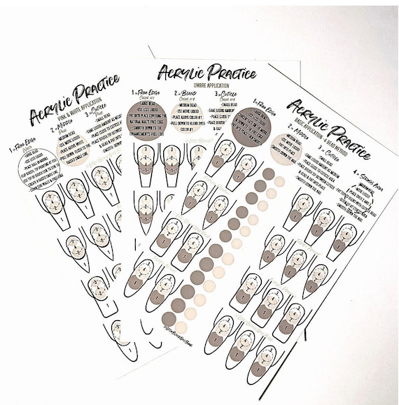 Acrylic Practice Pages - Etsy