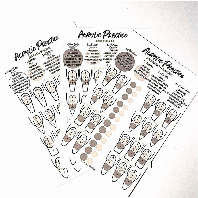 Acrylic Practice Sheet - Etsy