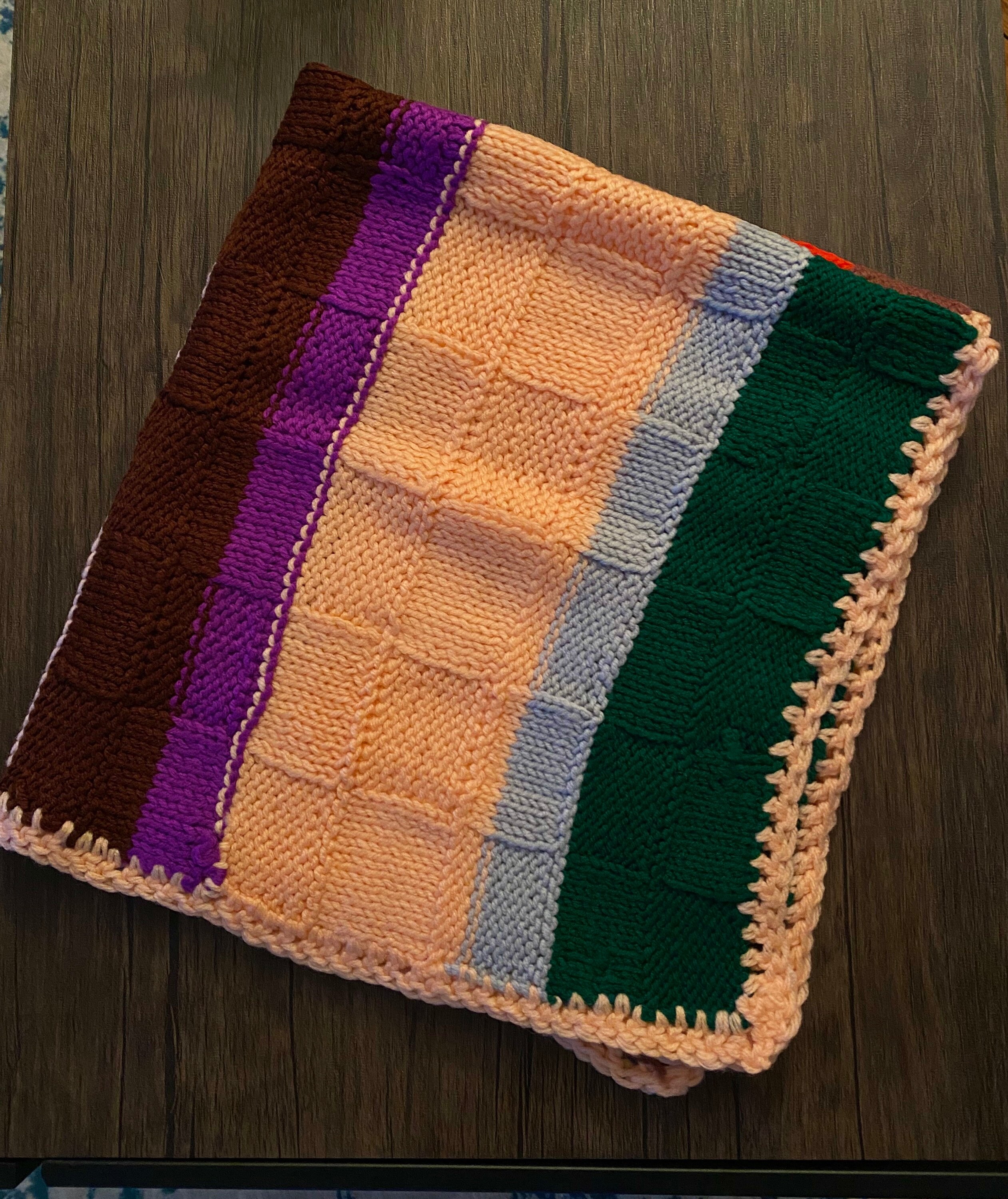 Vintage Crochet Blanket / Retro Crochet Lap Blanket / Vintage - Etsy