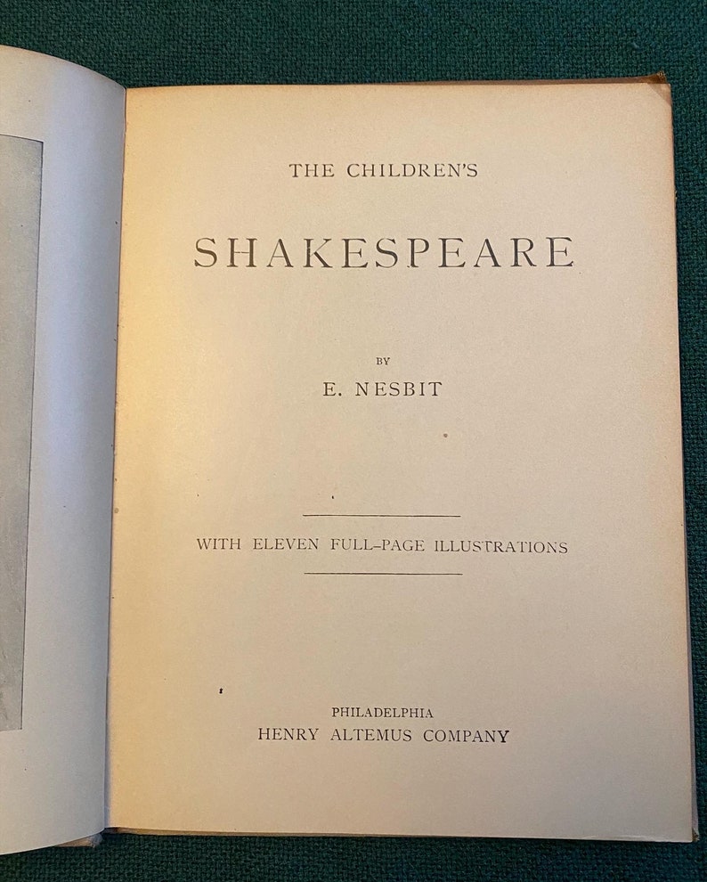 First Edition the Childrens Shakespeare Antique Book - Etsy