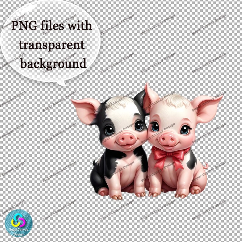 Cute Baby Pig Clipart Pack, Funny Pig Clipart, Piglet Clipart, Funny ...