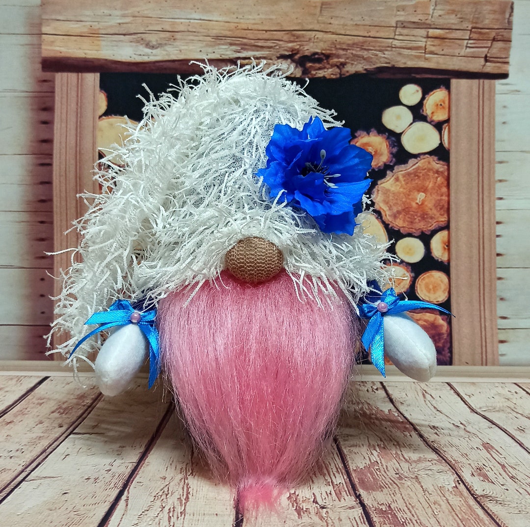 Pink Gnome Spring Gnome White Gnome Handmade Gnome Easter Gnome Cute ...