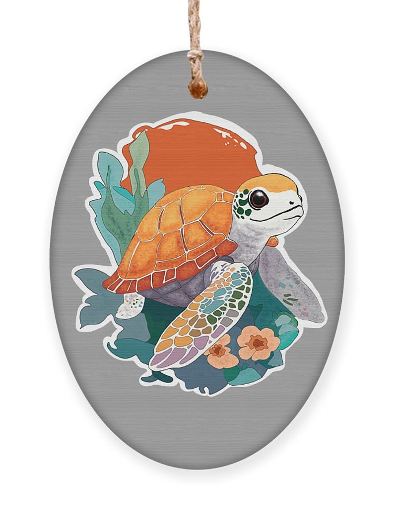 Cute Turtle Print and Cut Digital PNG Sticker, Instant Download, PNG ...