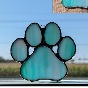 Stained Glass Paw Print - Etsy