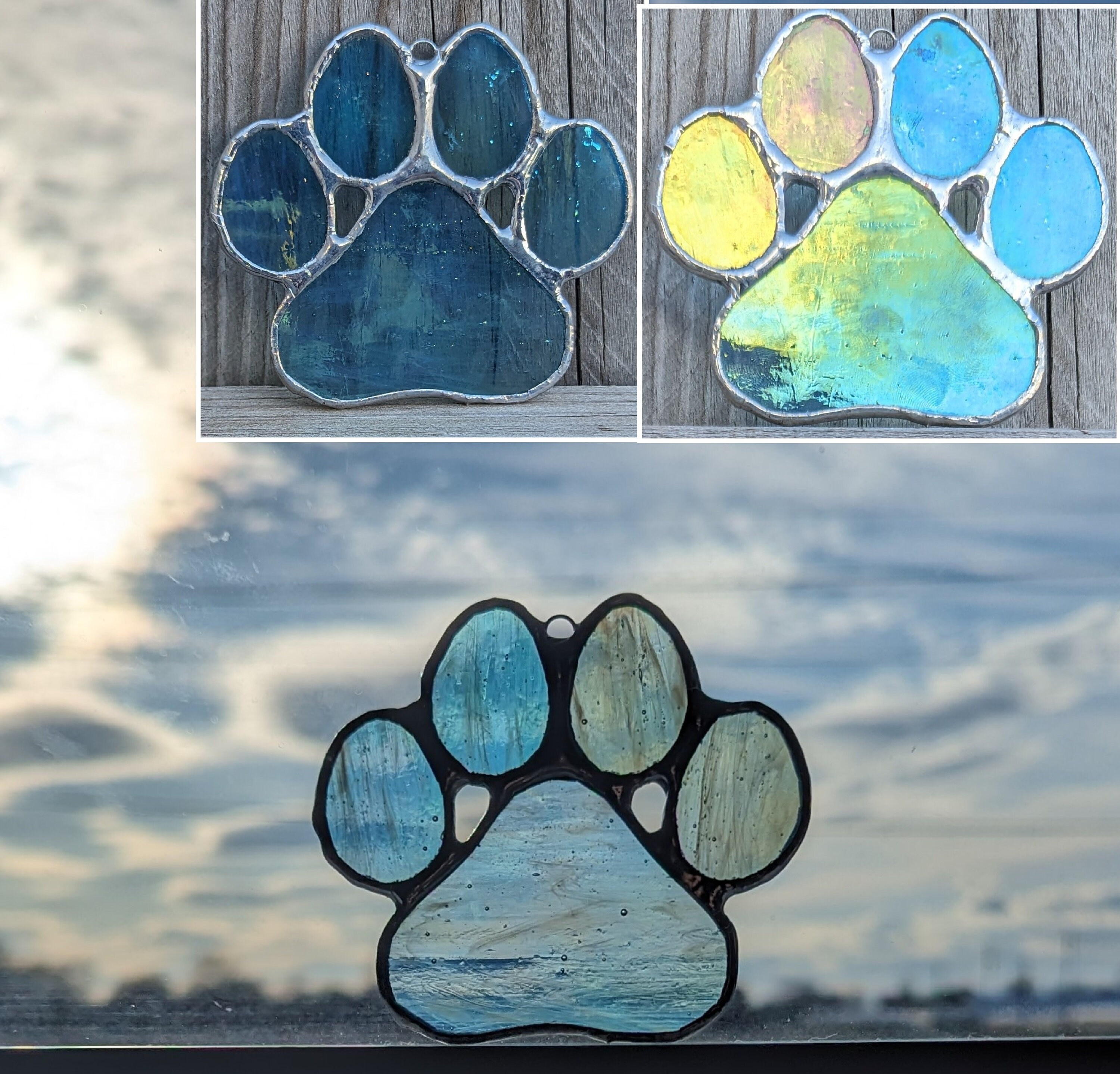 Stained Glass Paw Print - Etsy