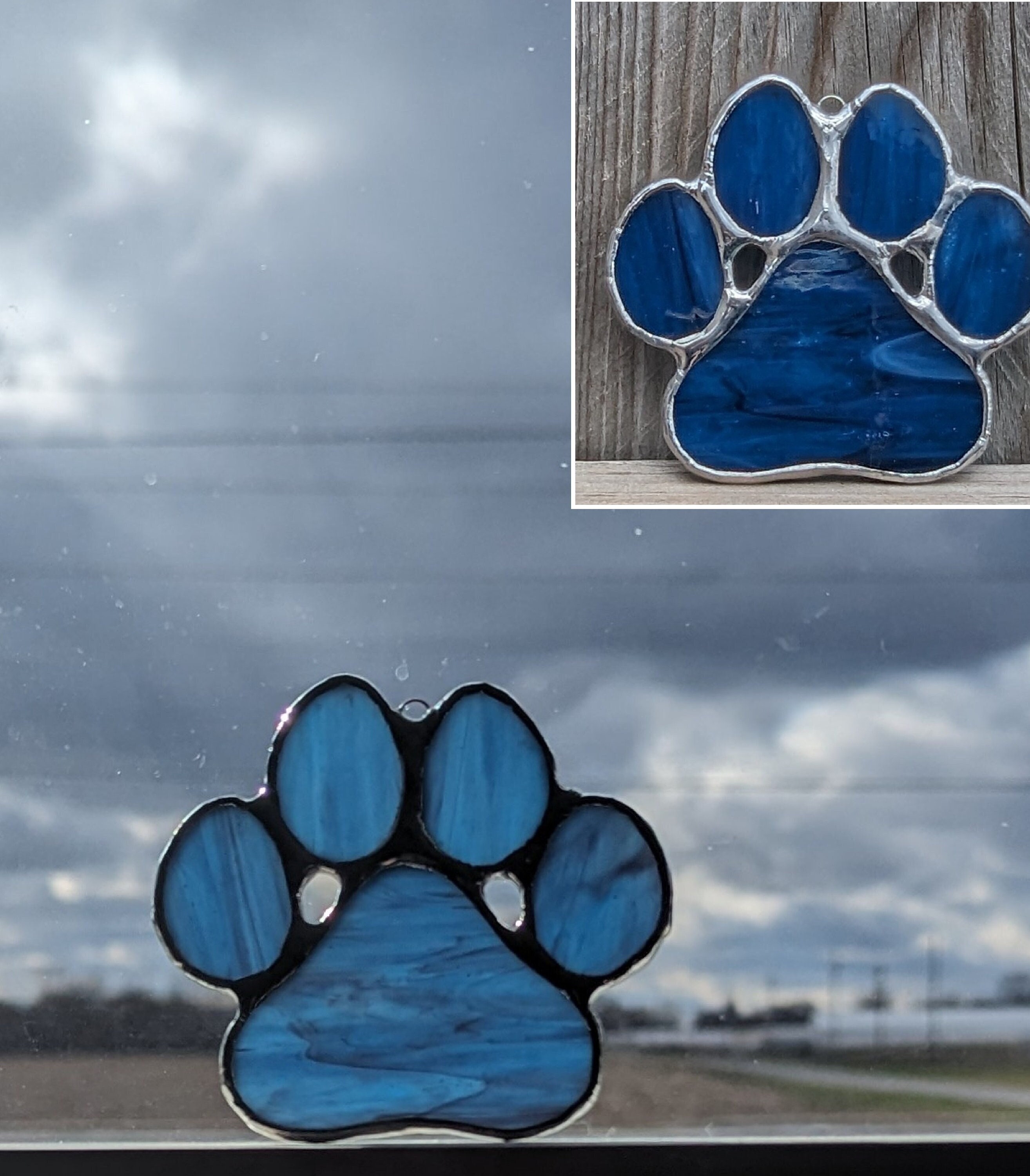 Stained Glass Paw Print - Etsy