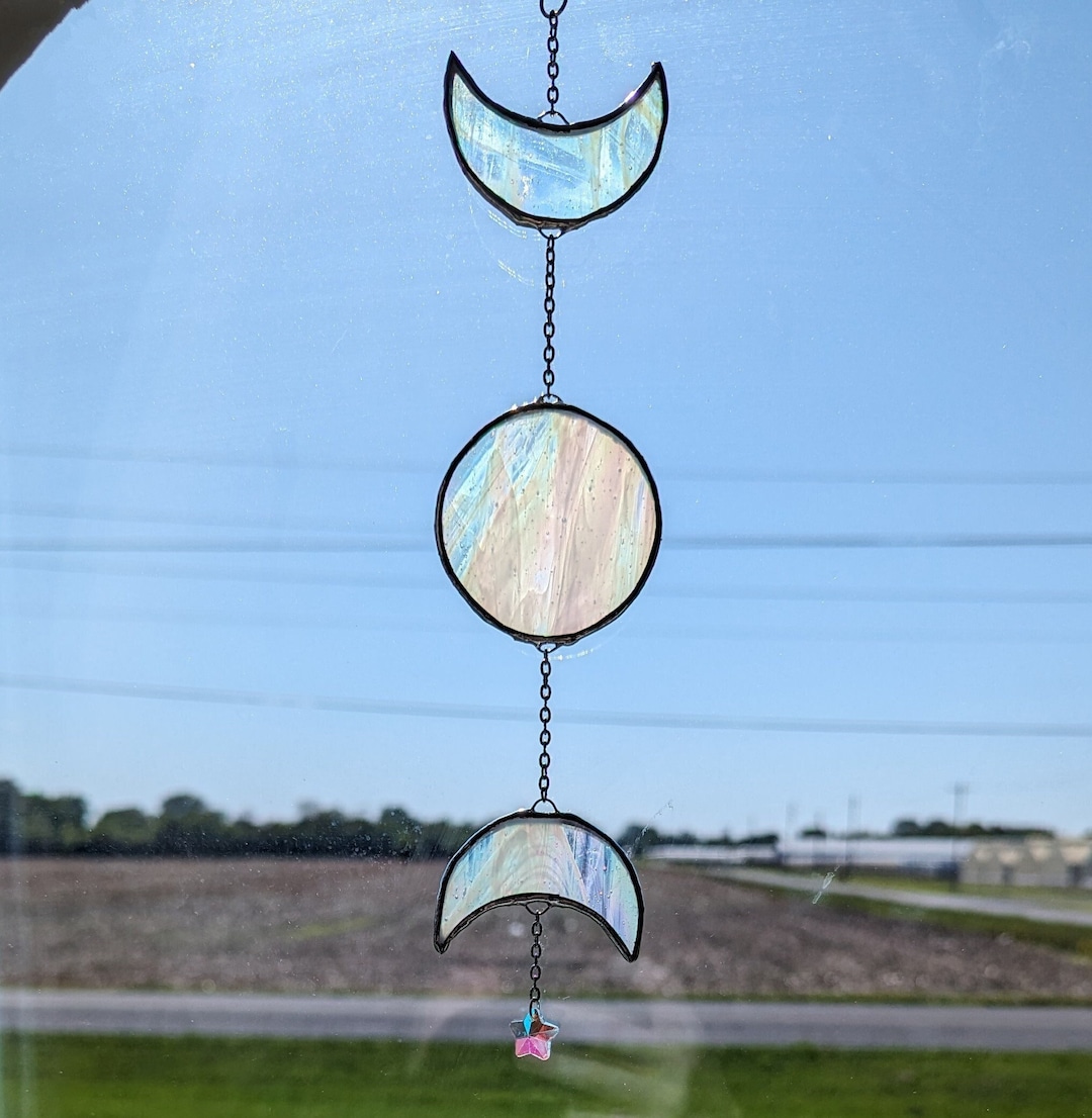 Stained Glass 3 Moon Phase - Etsy