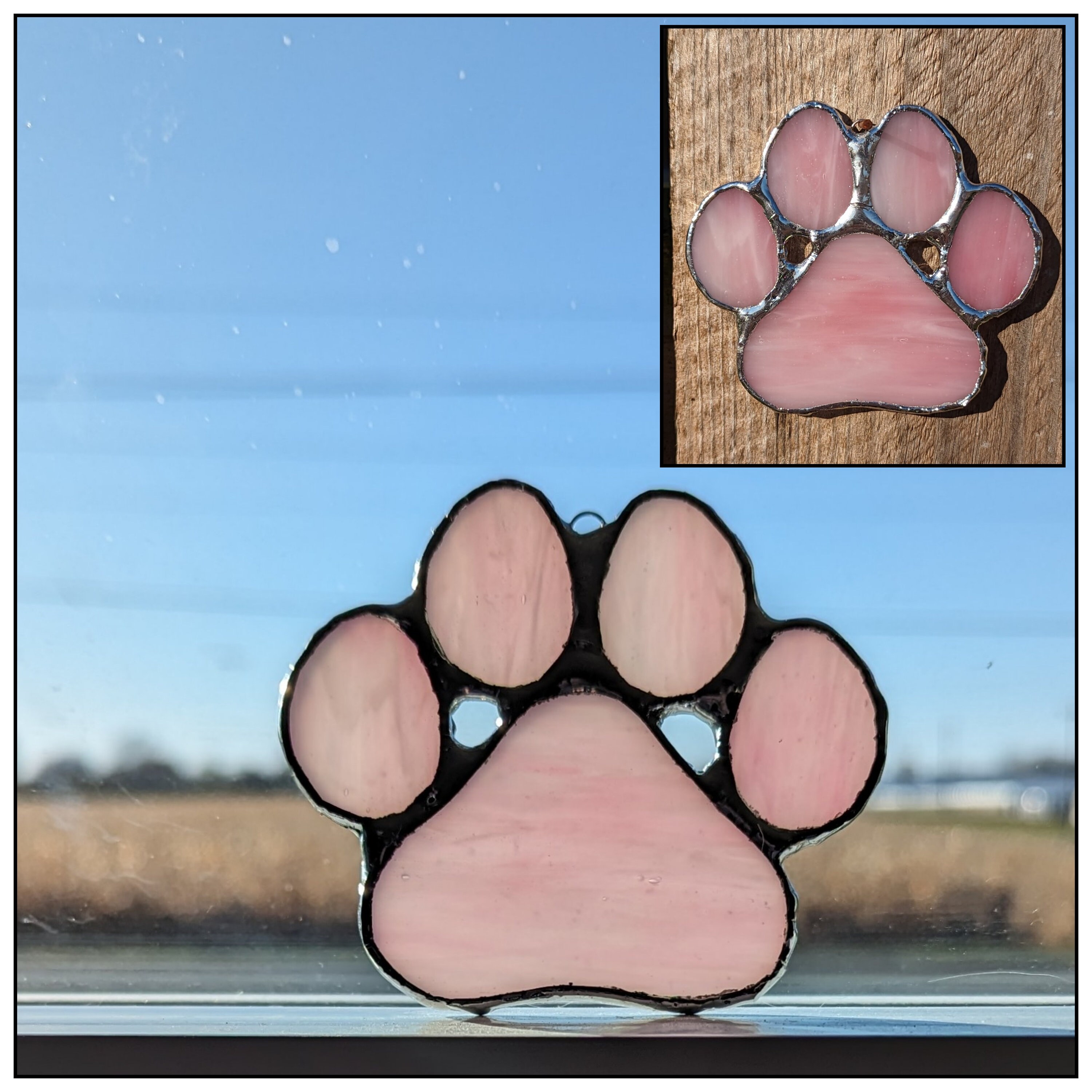 Stained Glass Paw Print - Etsy