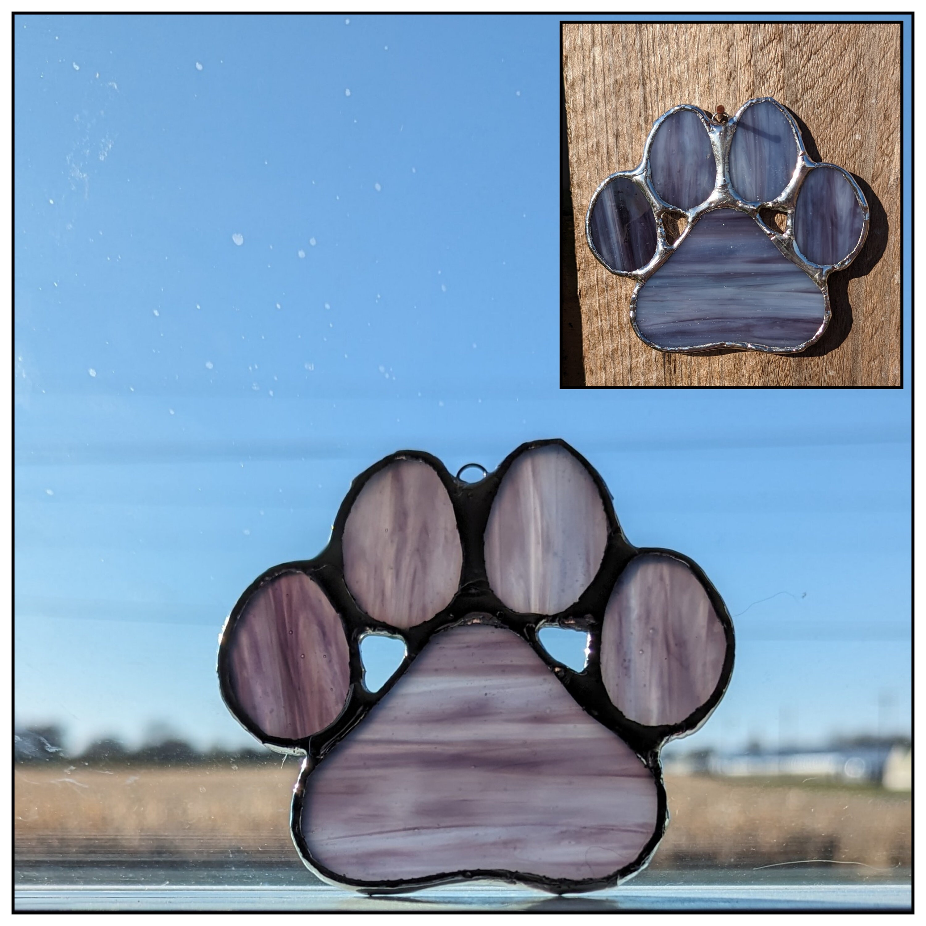 Stained Glass Paw Print - Etsy