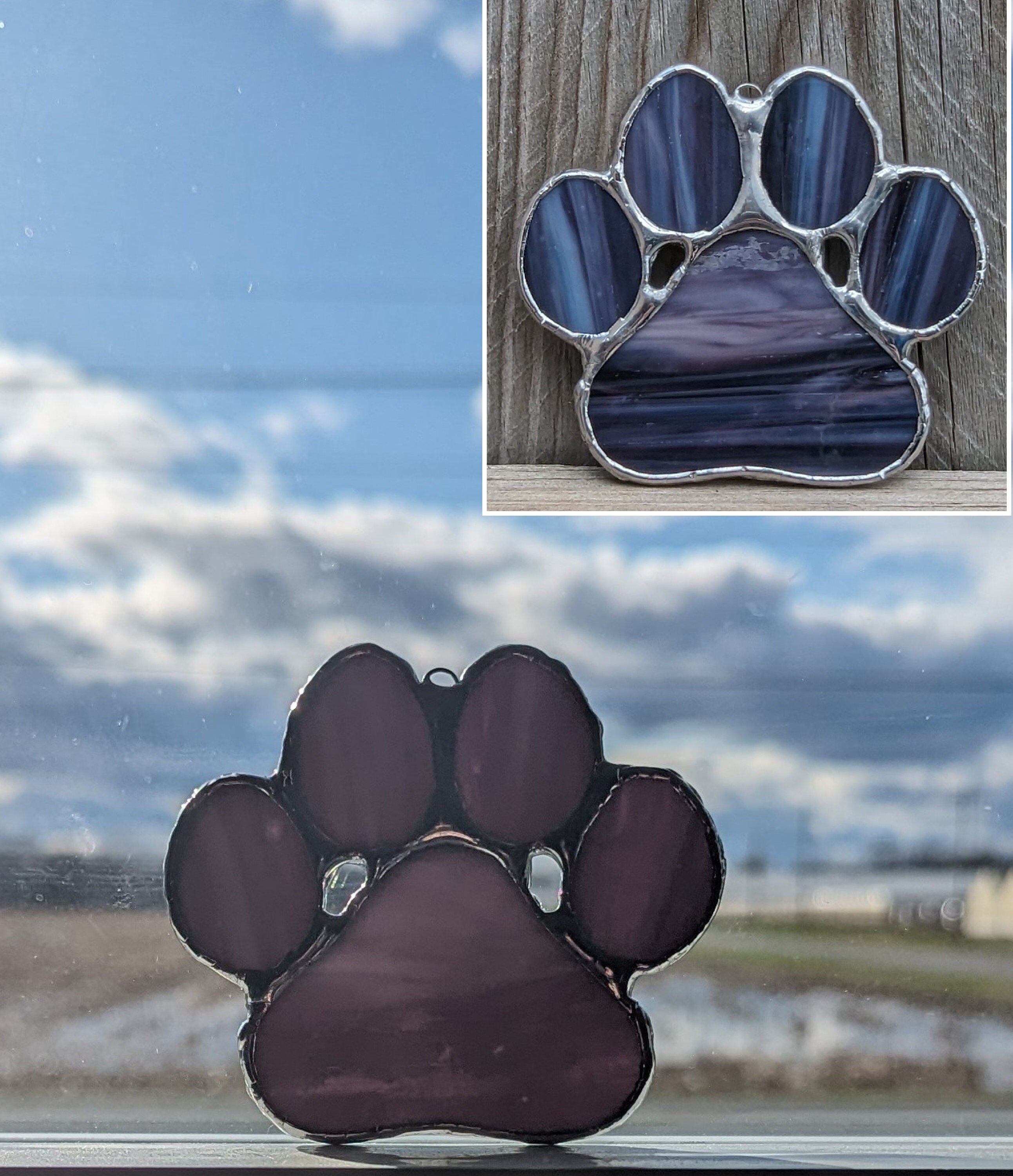 Stained Glass Paw Print - Etsy