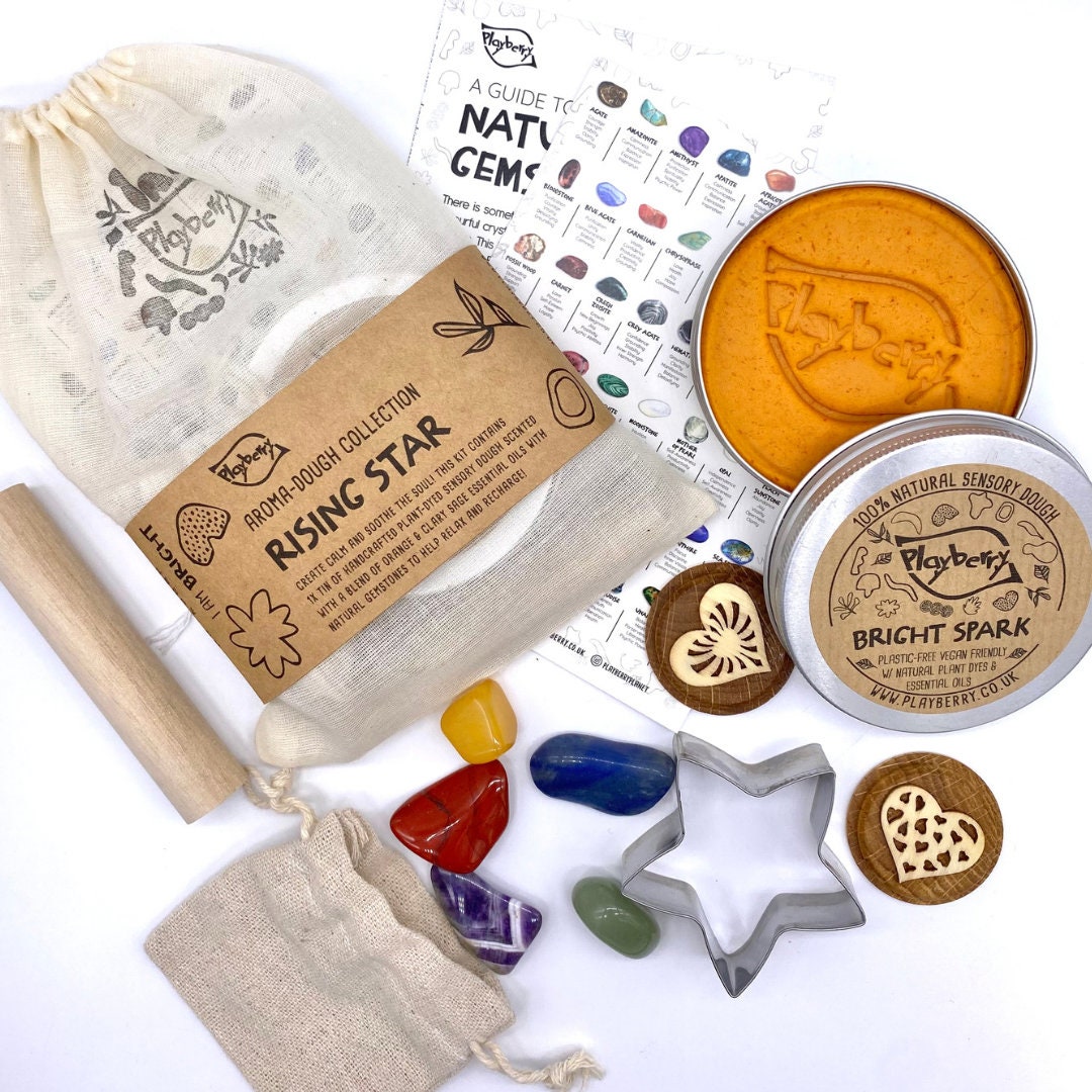 PLAYDOUGH GEMSTONE Kitrising Star-i Am Smart Scented Dough Kit With ...