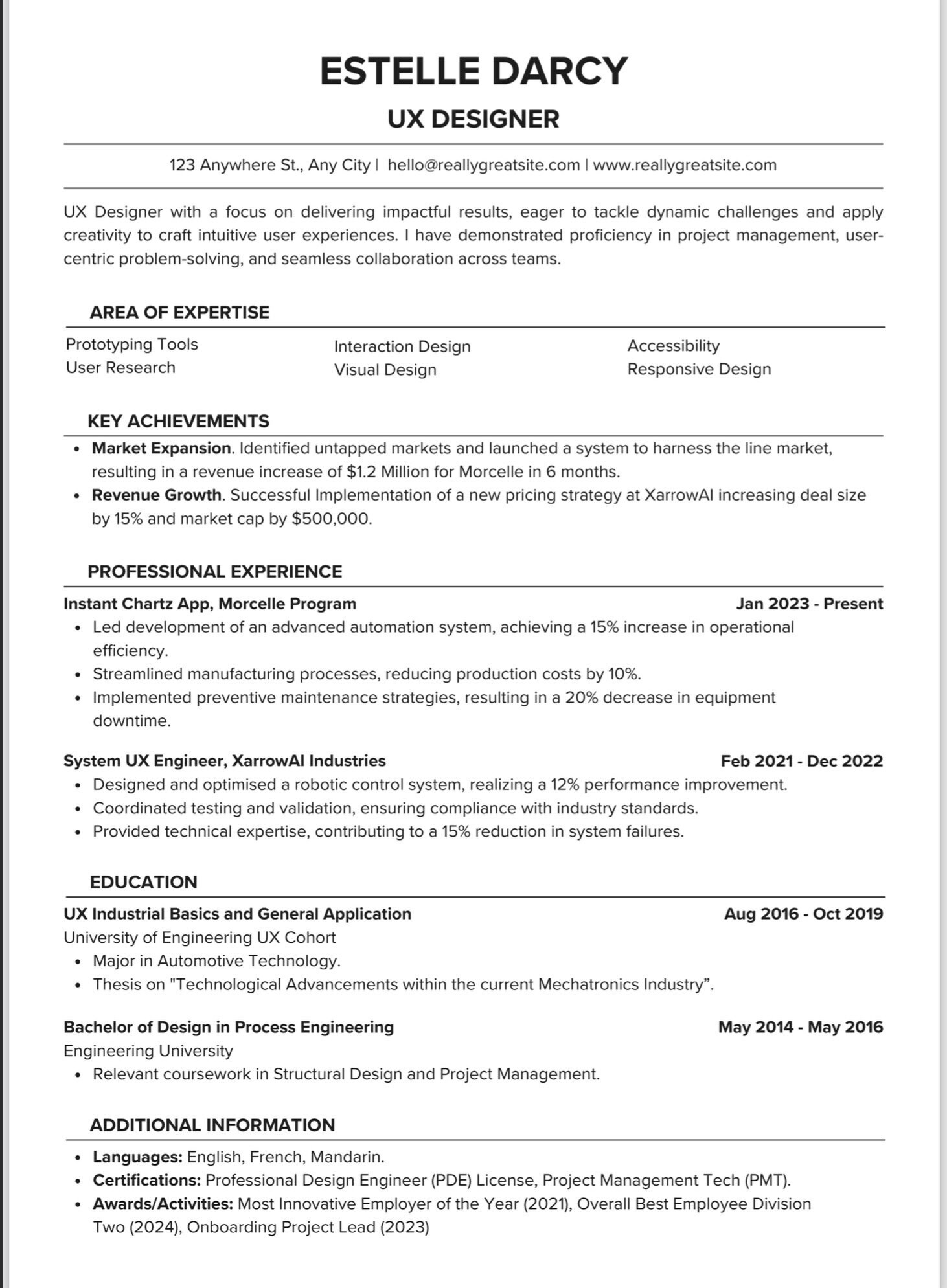 CV Template Downloadable - Etsy