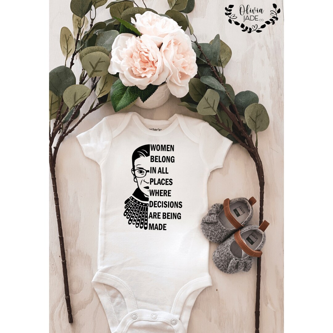 RBG Ruth Bader Ginsburg Baby Onesie ; Baby Girl ; Supreme Court Justice ...