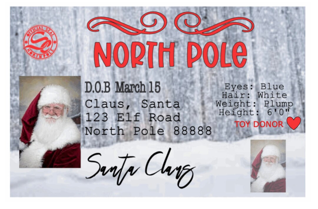 Santa License PNG * DIGITAL IMAGE * Download File - Etsy