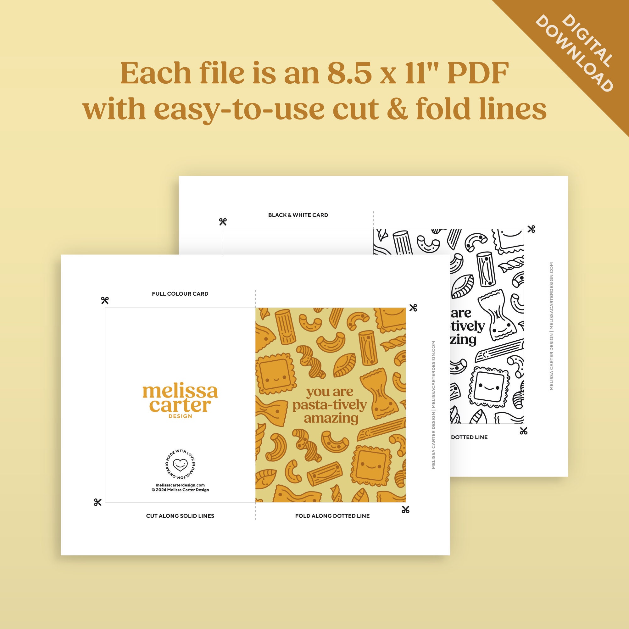 You Are Pasta-tively Amazing Printable Greeting Card Digital Download ...