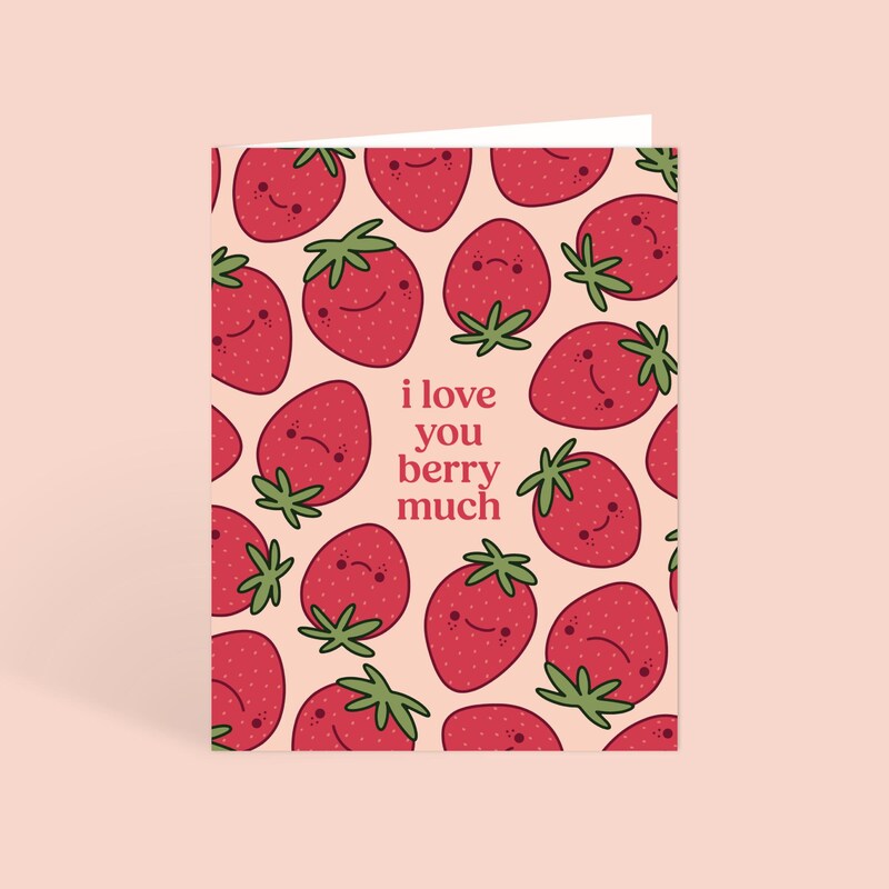 I Love You Berry Much Card - Etsy