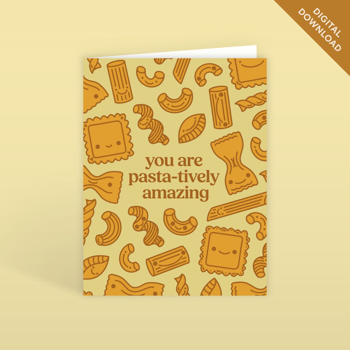 You Are Pasta-tively Amazing Printable Greeting Card Digital Download ...