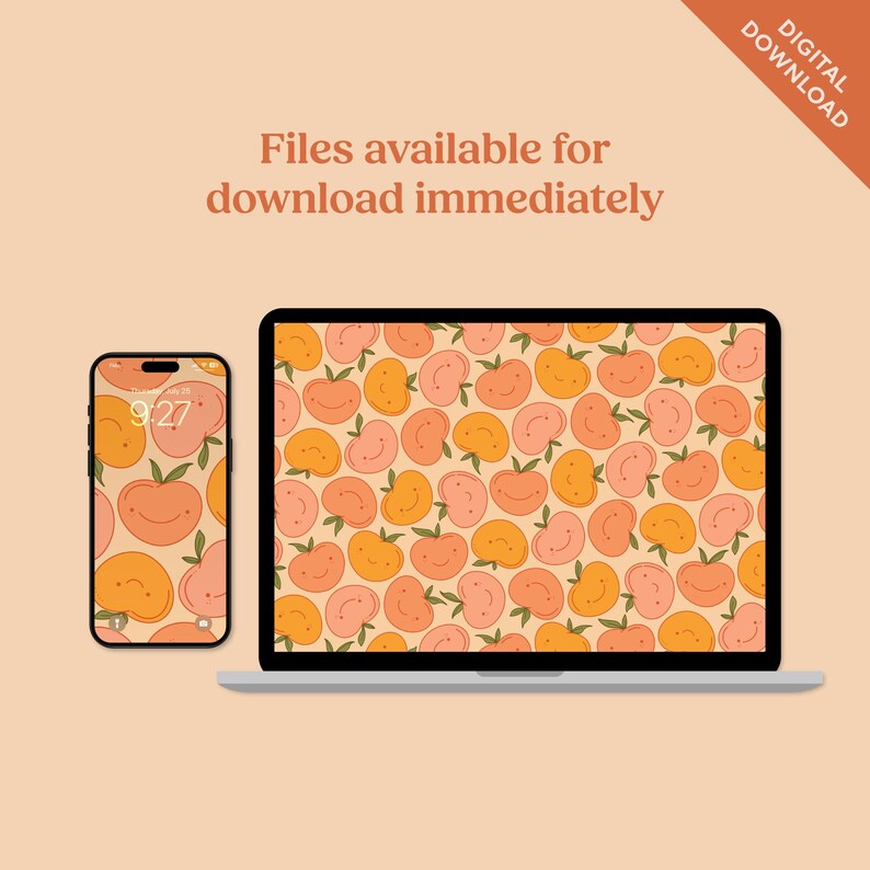 Peaches Digital Wallpaper | Mobile & Desktop Wallpapers for Phone ...