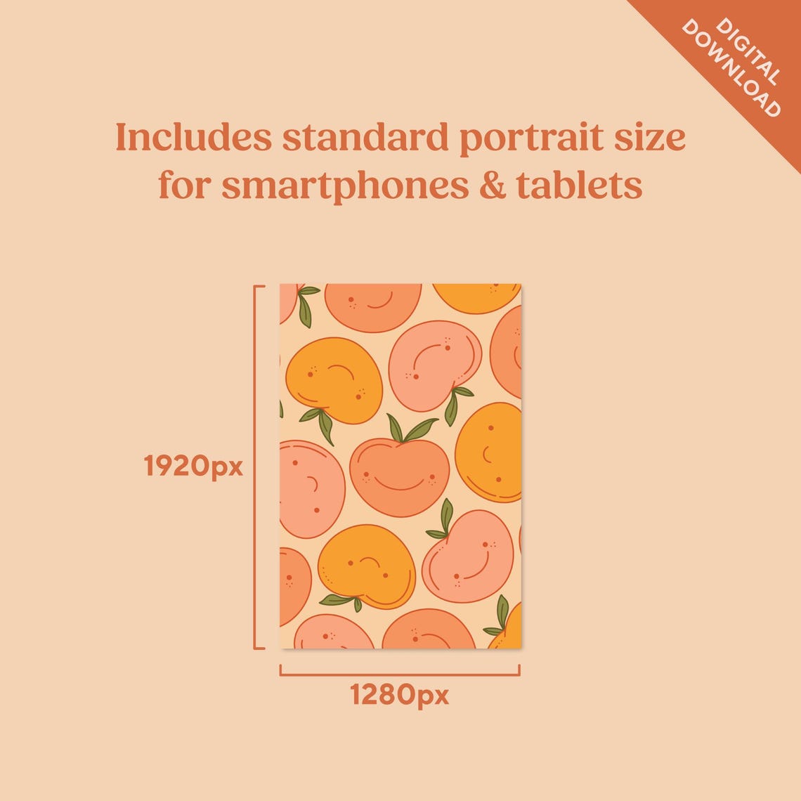 Peaches Digital Wallpaper | Mobile & Desktop Wallpapers for Phone ...