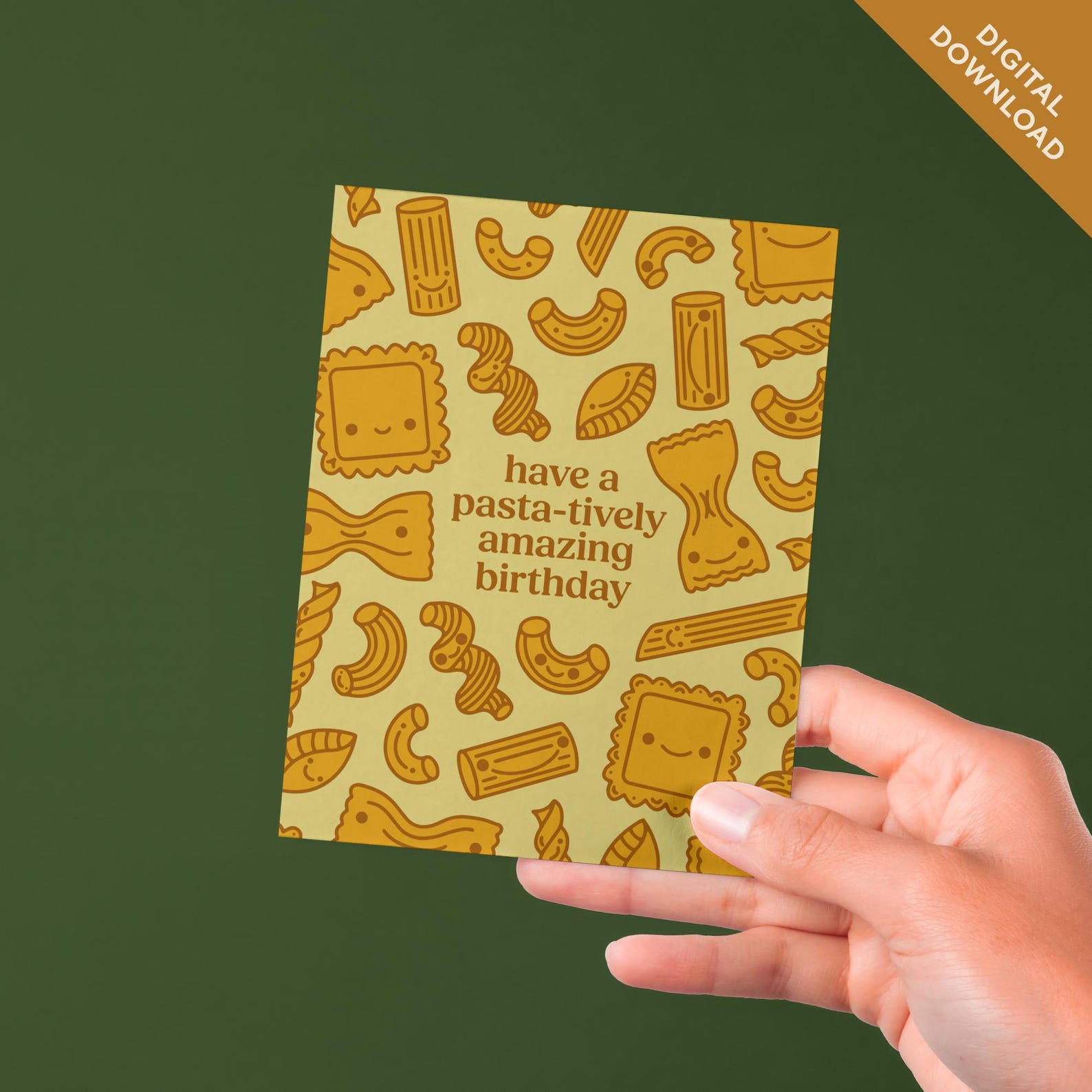 Have a Pasta-tively Amazing Birthday Printable Birthday Card | Funny ...