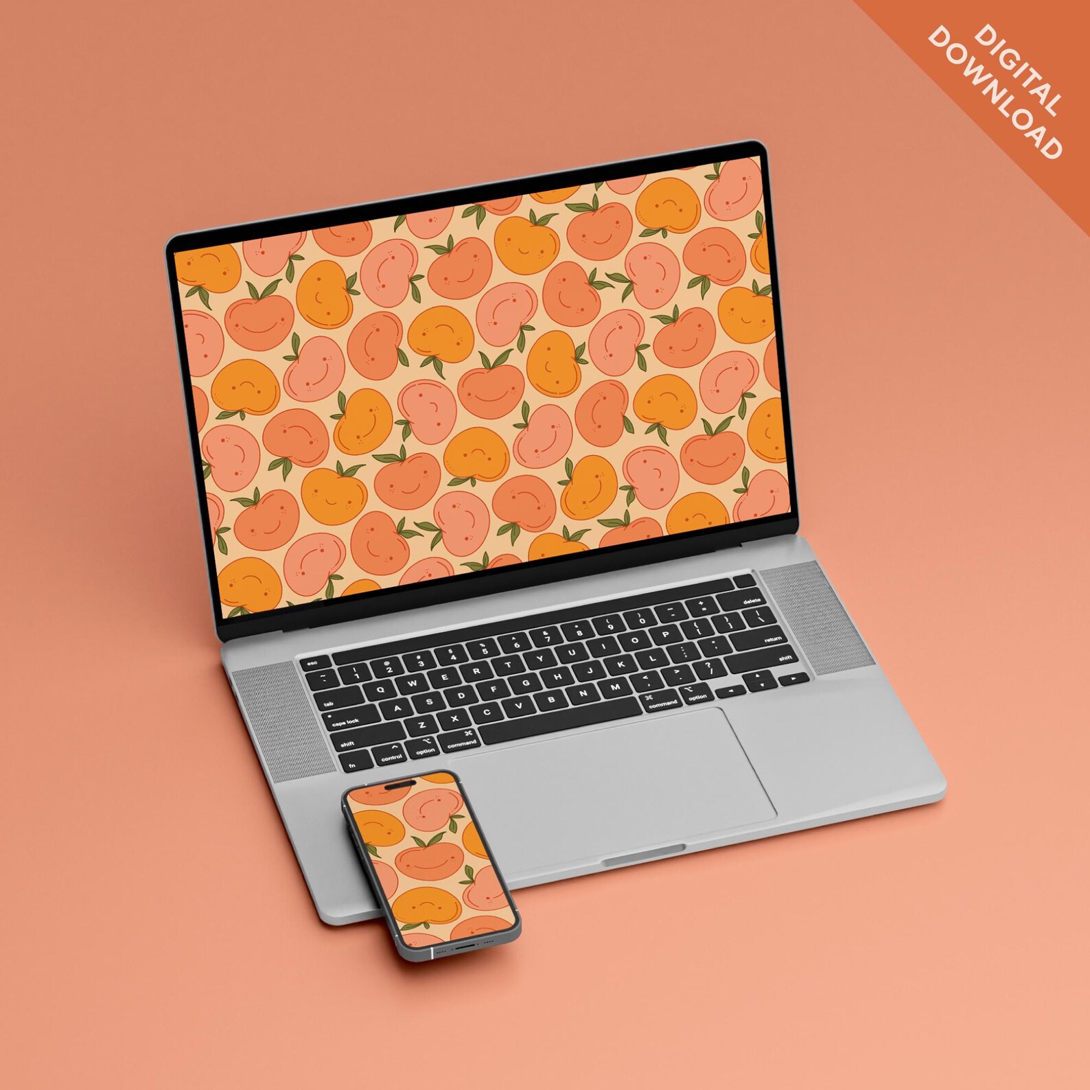 Peaches Digital Wallpaper | Mobile & Desktop Wallpapers for Phone ...