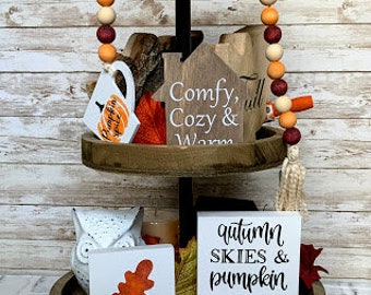 Tier Tray Signs // Fall Signs // Fall Decor // Tiered Tray Decor ...