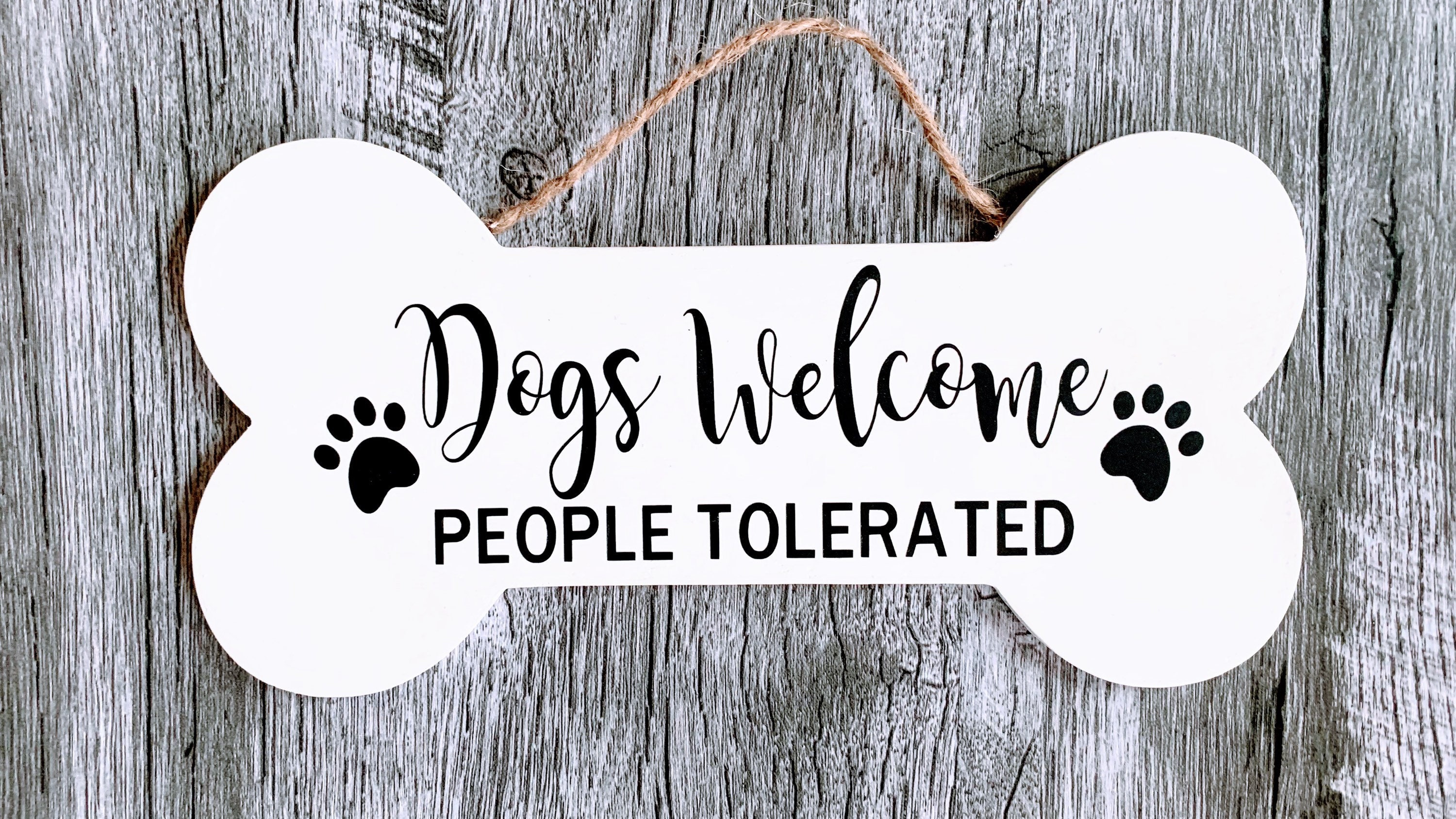 Dog Bone Sign Wood Pet Sign Door Hanger Dog Welcome Sign - Etsy