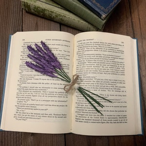Vintage Book Page Lavender Stems, Paper Lavender, Lavender Sprigs ...
