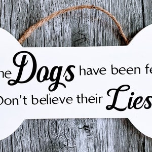 Dog Bone Sign, Wood Pet Sign, Door Hanger, Dog Welcome Sign, Funny Dog ...