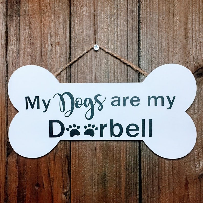 Dog Bone Sign Wood Pet Sign Door Hanger Dog Welcome Sign - Etsy