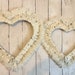 Boho Wreath, Heart Wreath, White Heart Wreath, Valentine Decor, Year ...