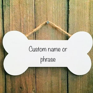 Dog Bone Sign, Wood Pet Sign, Door Hanger, Dog Welcome Sign, Funny Dog ...