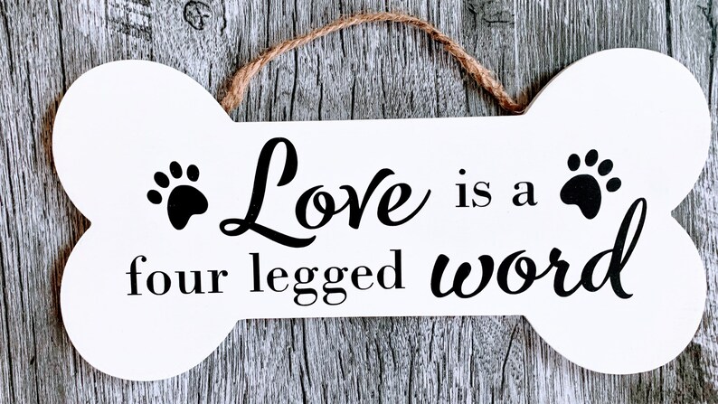 Dog Bone Sign Wood Pet Sign Door Hanger Dog Welcome Sign - Etsy