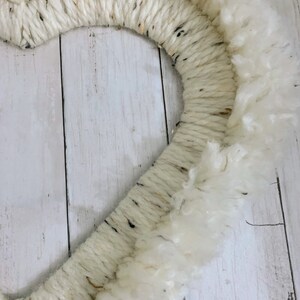 Boho Wreath, Heart Wreath, White Heart Wreath, Valentine Decor, Year ...