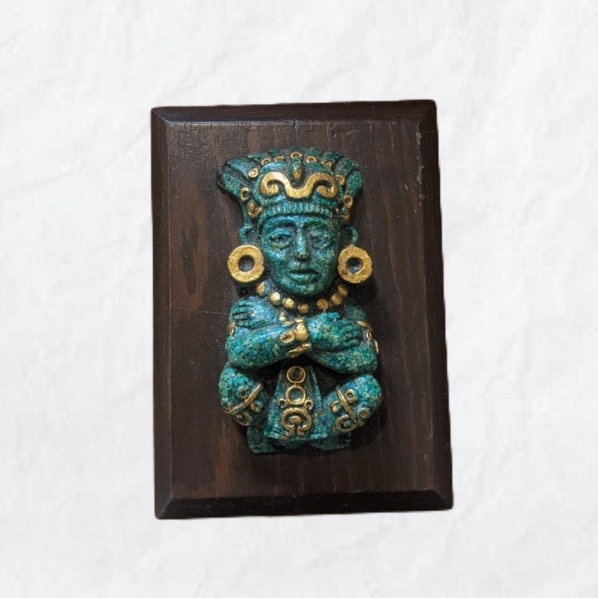 Green Mayan Aztec Tonalpohualli Sun Stone Ancient Civilization Artifact ...