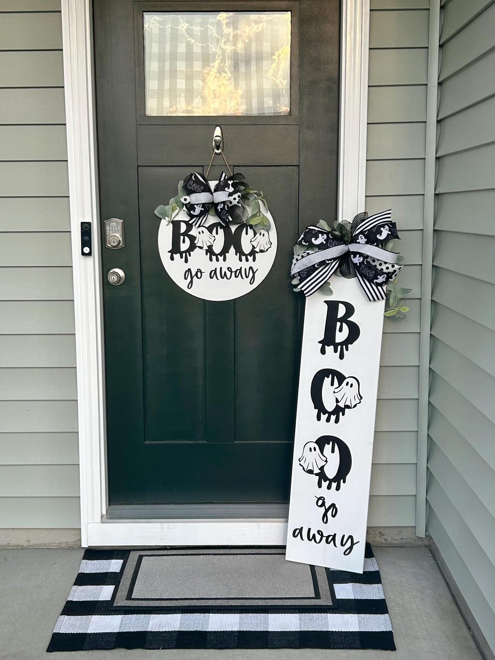 Halloween Front Porch Leaner, Halloween Decor, Ghost Door Hanger ...