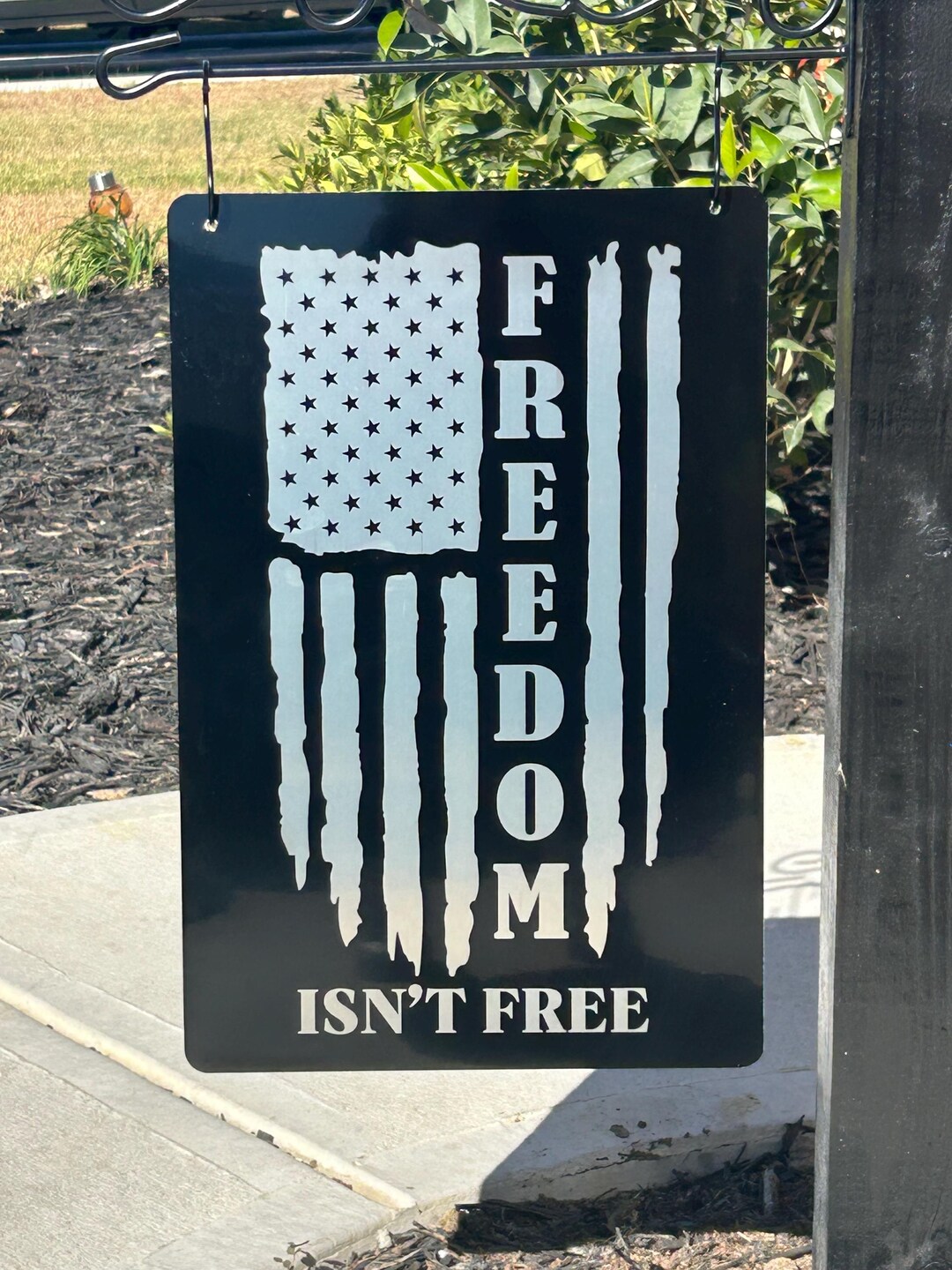 Metal Garden Flag, Garden Sign, Family Yard Flag, Yard Sign, Custom ...