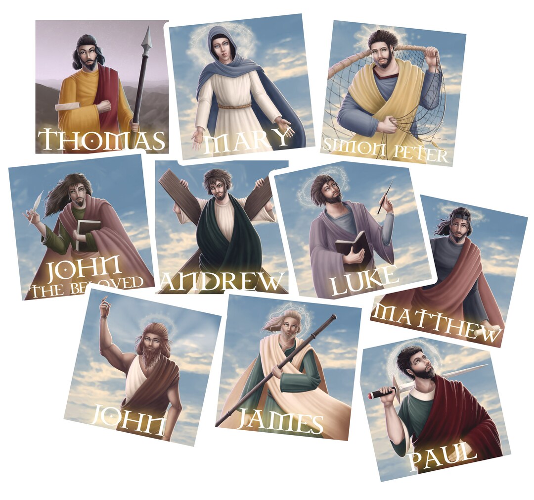 Favorite Bible Heroes New Testament Sticker Pack - Etsy