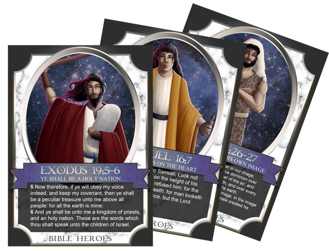 Bible Heroes: Scripture Doctrinal Mastery Cards - Old Testament - Etsy