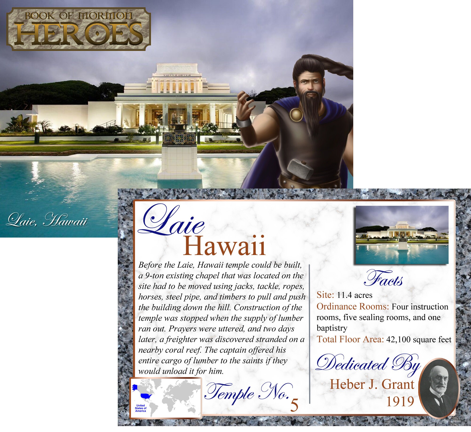 Book of Mormon Heroes Temples Card of the Month Subscription - Etsy