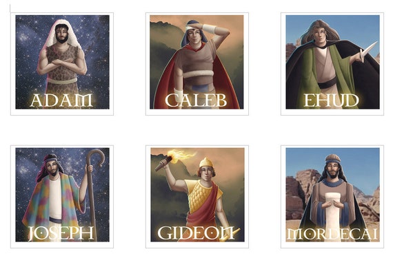 Bible Heroes Old Testament Scripture Stickers Set 1 | Etsy