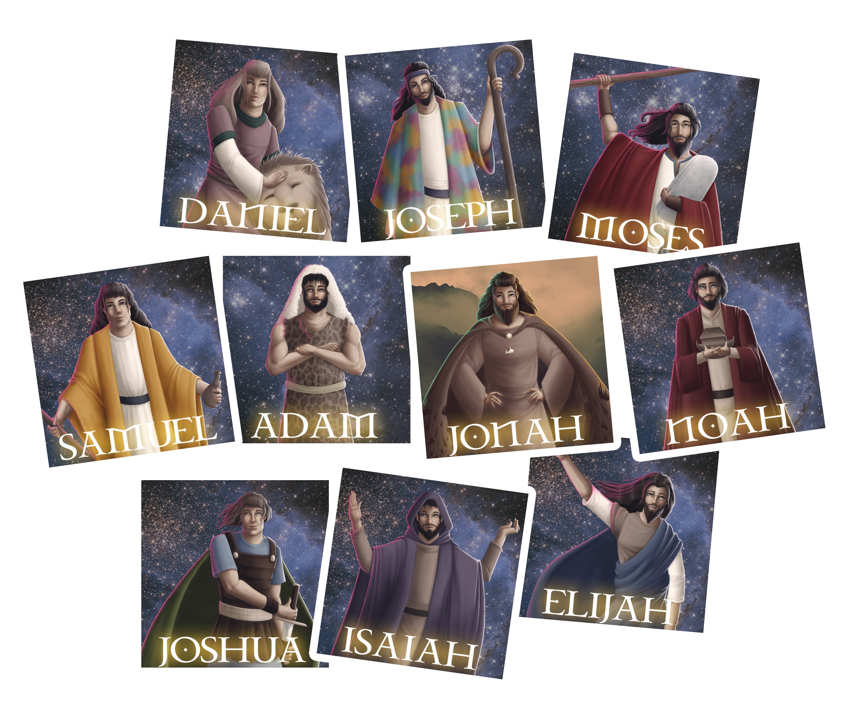 Favorite Bible Heroes Old Testament Sticker Pack - Etsy