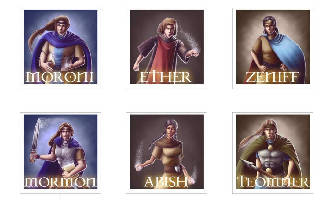 Book of Mormon Heroes Scripture Stickers Set 4 - Etsy