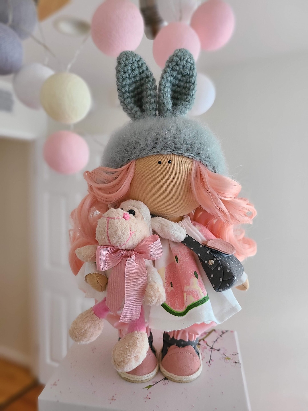 Melly Handmade Decorative Doll for Nursery Decor – Art Fabric Doll 11 ...